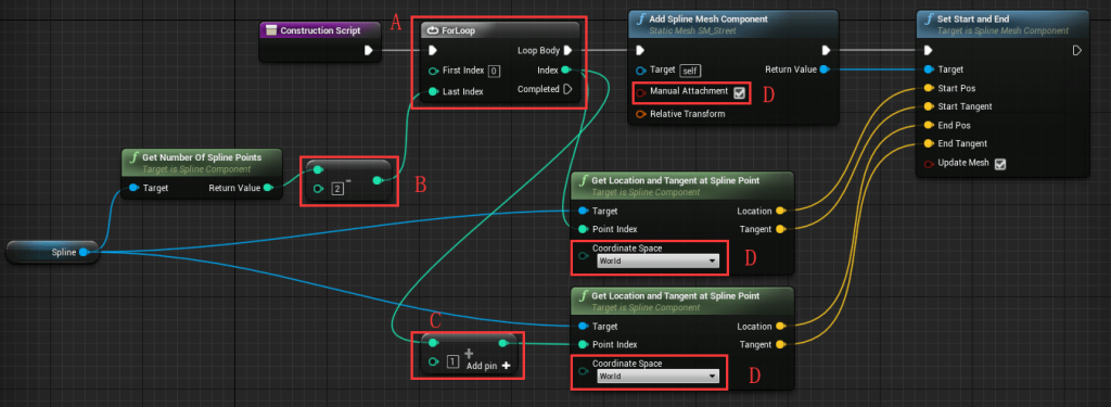 UE4中制作自动延伸平铺路面（SplineMesh和Spline的应用）附工程下载 – UEjoy